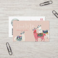 Modern Cute Llamas | Photo QR Code Business Card | Zazzle