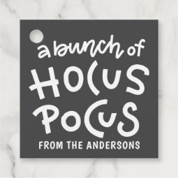 Modern Cute Typography Hocus Pocus Halloween Favor Tags | Zazzle