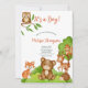 Modern Cute Woodland Animals Forest Friends Invitation | Zazzle