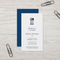 Modern Cutlery Chef/Catering/Restaurant Business Card | Zazzle