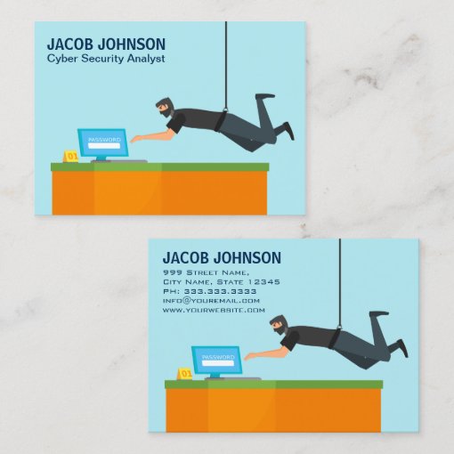 Modern Cyber Security Analyst Business Card | Zazzle