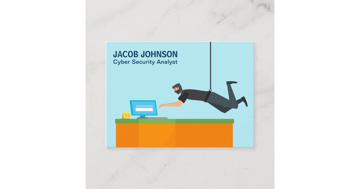 Modern Cyber Security Analyst Business Card | Zazzle