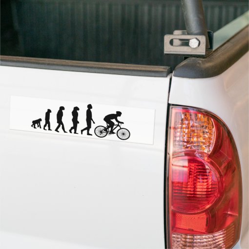 Modern Cycling Human Evolution Scheme Bumper Sticker | Zazzle