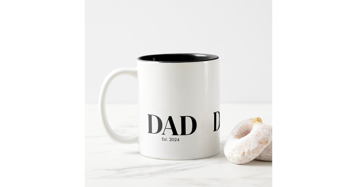 Modern Dad Established Mug | Zazzle