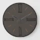 Modern Dark Brown with Black Trim Large Clock | Zazzle