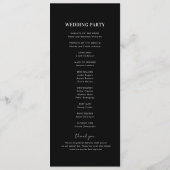 Modern Dark Faded Photo Gold & Black Wedding Program | Zazzle