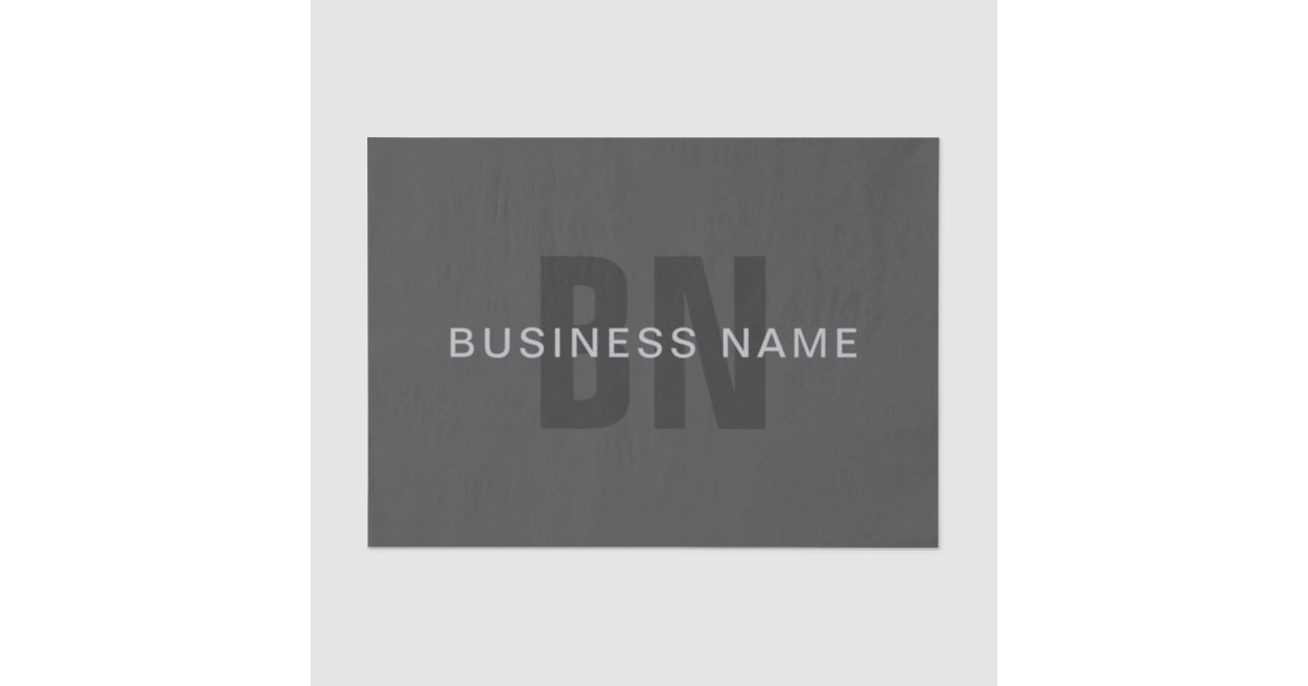 Modern Dark Gray Editable Monogram Design Template Tissue Paper | Zazzle