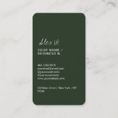 Modern Dark Green QR Code Logo Business Card | Zazzle