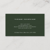 Modern Dark Green QR Code Logo Business Card | Zazzle
