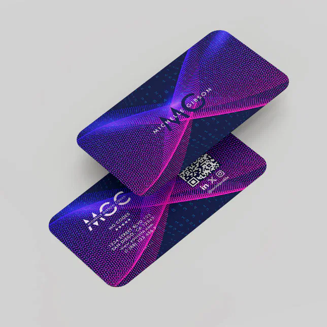 Modern Data Scientist Software Engineer Purple Business Card | Zazzle
