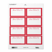 Modern Deckle Please Deliver To Address Label | Zazzle