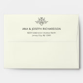 Modern Deco | Faux Gold Look and Ivory Wedding Envelope | Zazzle