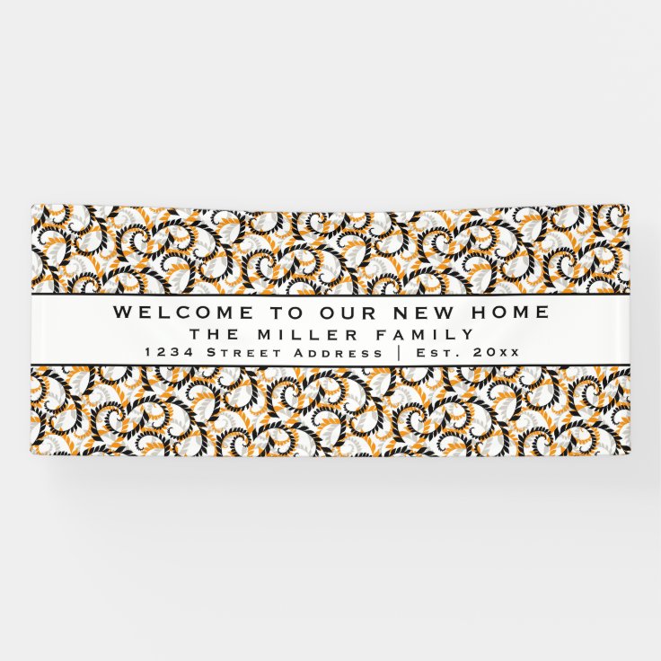 Modern Decorative Welcome Housewarming Party Banner | Zazzle