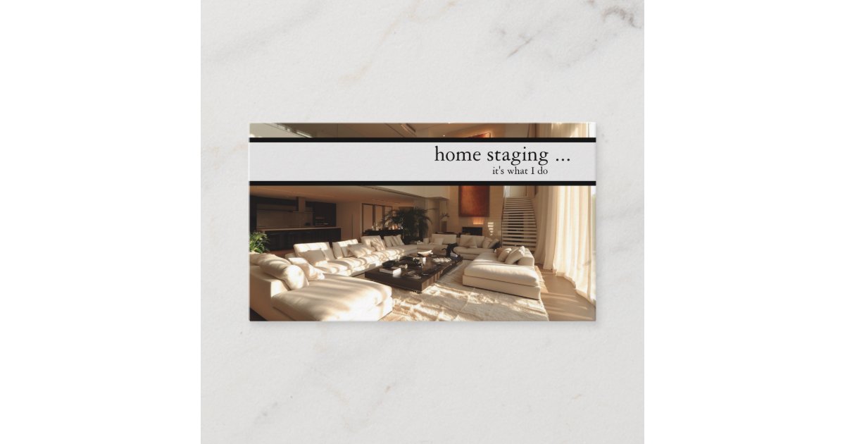 Modern Decorator Home Staging Business Card | Zazzle