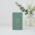Modern Dentist Dental Dusty Teal Gold Tooth Business Card | Zazzle