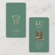 Modern Dentist Dental Dusty Teal Gold Tooth Business Card | Zazzle