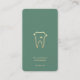 Modern Dentist Dental Dusty Teal Gold Tooth Business Card | Zazzle