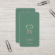 Modern Dentist Dental Dusty Teal Gold Tooth Business Card | Zazzle