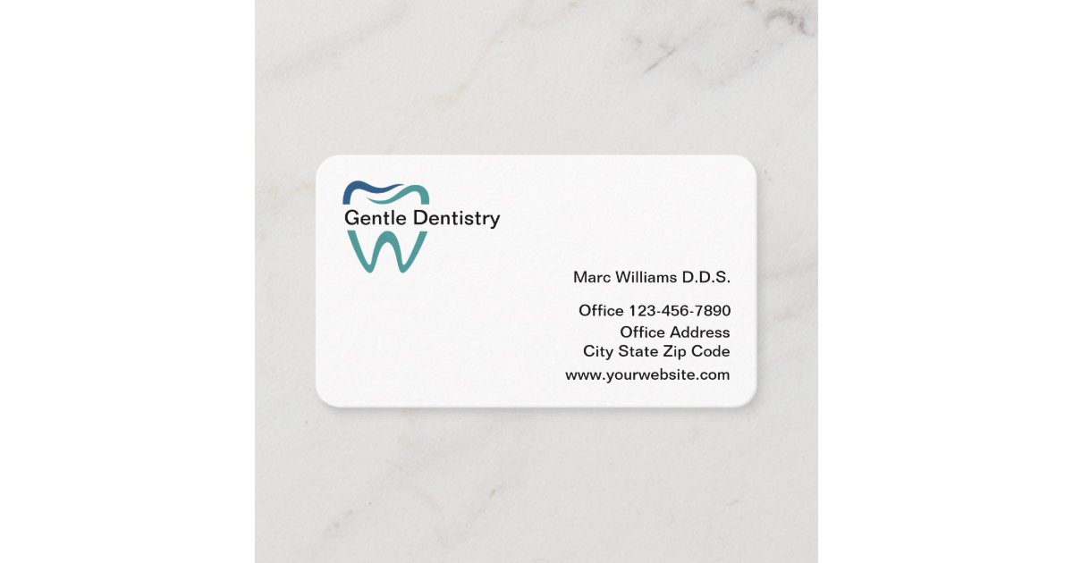 Modern Dentist Office Business Card Template | Zazzle