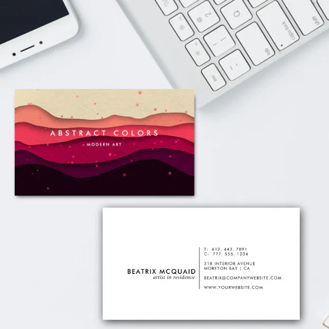 Modern Desert Mountains Business Card | Zazzle