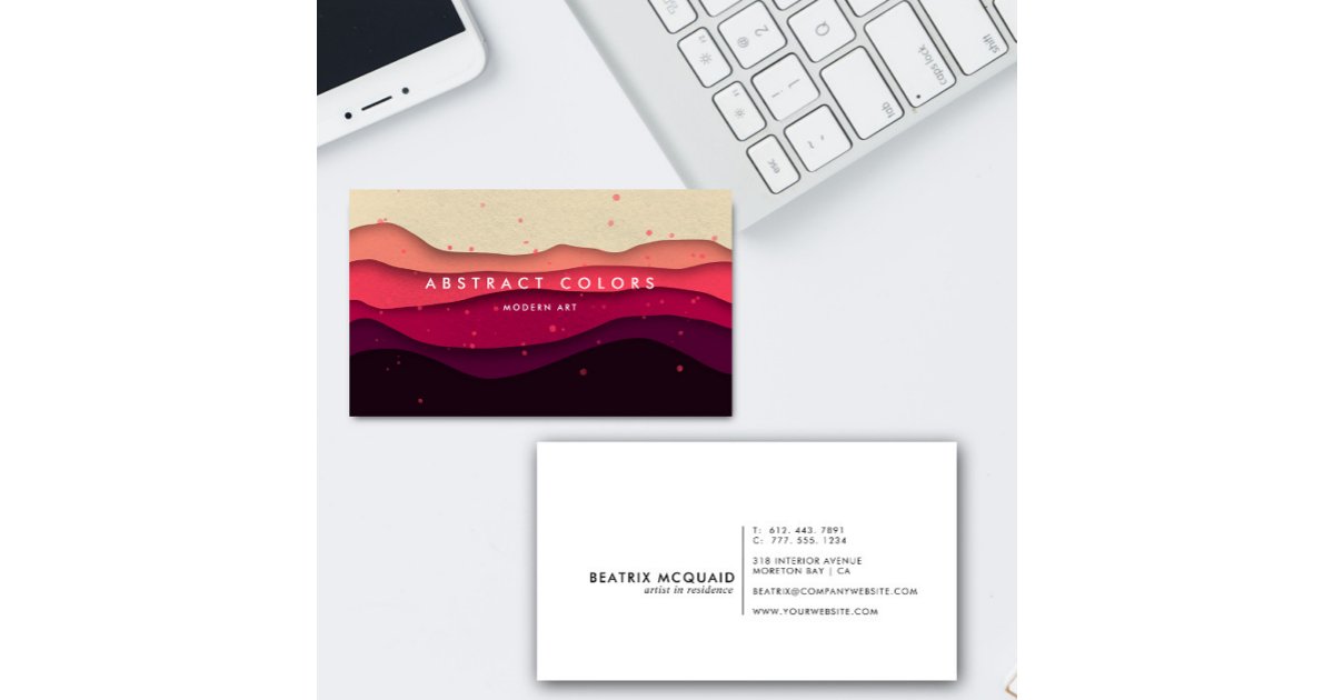 Modern Desert Mountains Business Card | Zazzle