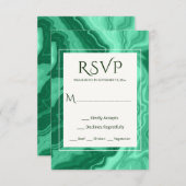 Modern Design Elegant Green Background RSVP Card | Zazzle