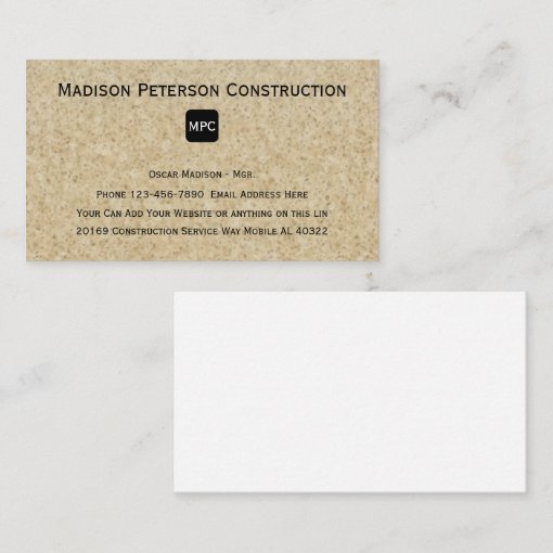 Modern Designed Construction Businesscards Business Card | Zazzle