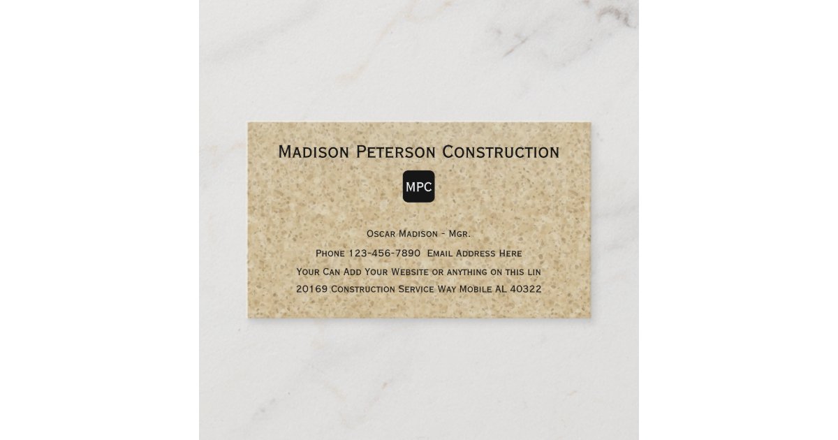 Modern Designed Construction Businesscards Business Card | Zazzle