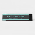 Modern Desk Name Plate Plates Teal Turquoise | Zazzle