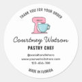 Modern Dessert Bakery Thank You For Order Label | Zazzle