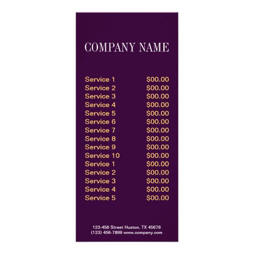 Modern dessert cake cupcake baker bakery rack card | Zazzle