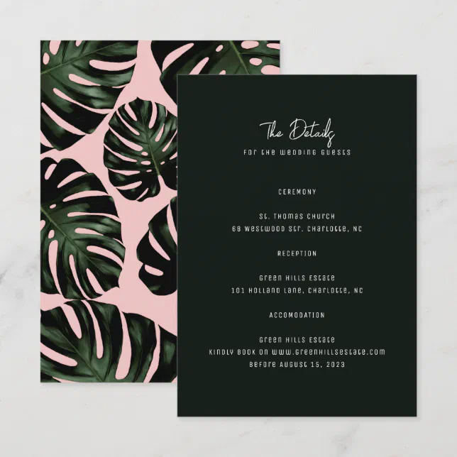 Modern Destination Wedding Enclosure Cards | Zazzle