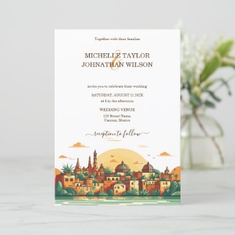Modern Destination Wedding Mexico Beach Invitation | Zazzle