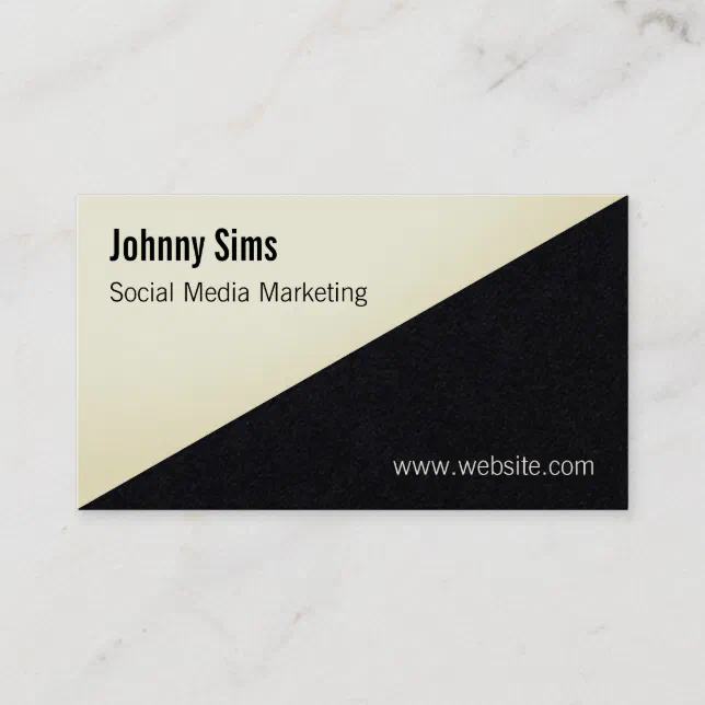 Modern diagonal split triangle line cover business card | Zazzle