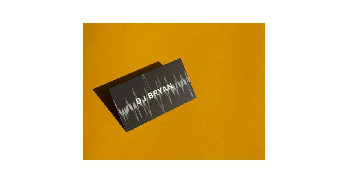 Modern DJ Business Card – Soundwave Design | Zazzle