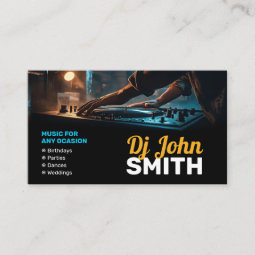 Modern DJ Music Producer DJs Signer Songwriter Business Card | Zazzle