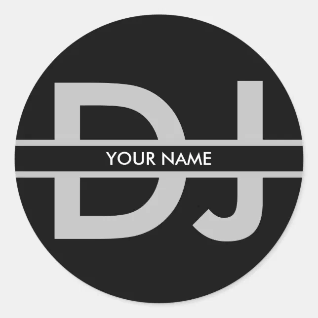 Modern DJ Sticker | Zazzle