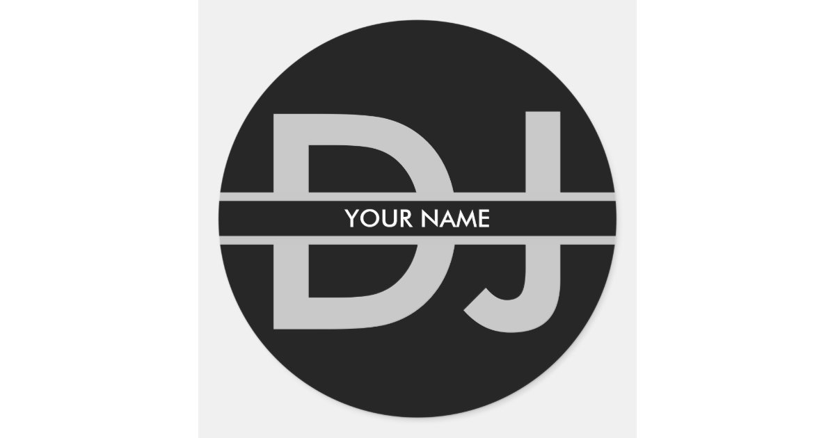 Modern DJ Sticker | Zazzle