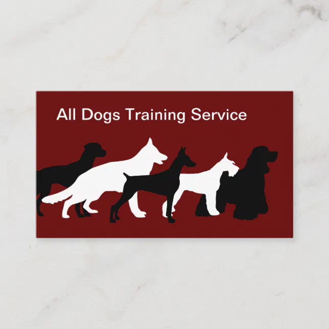 Modern Dog Trainer Business Cards | Zazzle