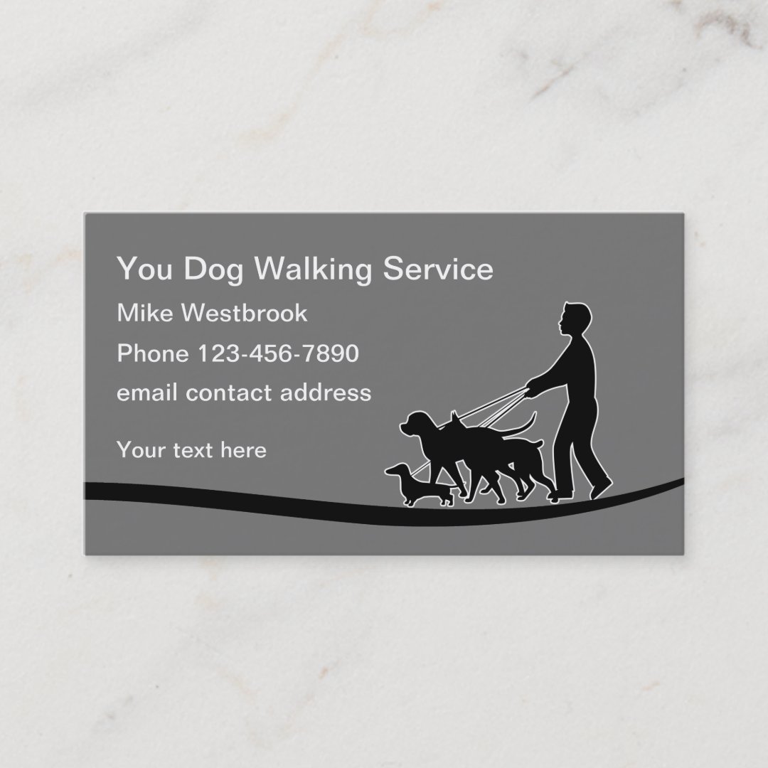 Modern Dog Walking Pet Care Business Card | Zazzle