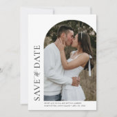 Modern Dome Off Center Photo Save the Date Card | Zazzle