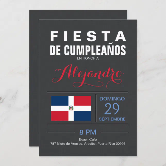 Modern: Dominican Republic Party Invitation | Zazzle