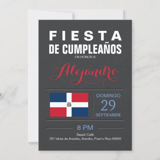 Modern: Dominican Republic Party Invitation | Zazzle