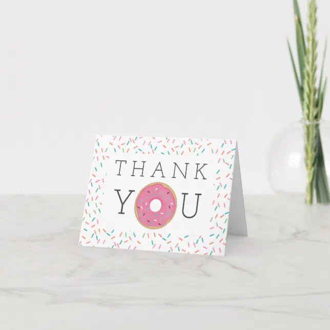 Modern Donut Thank You Cards | Zazzle