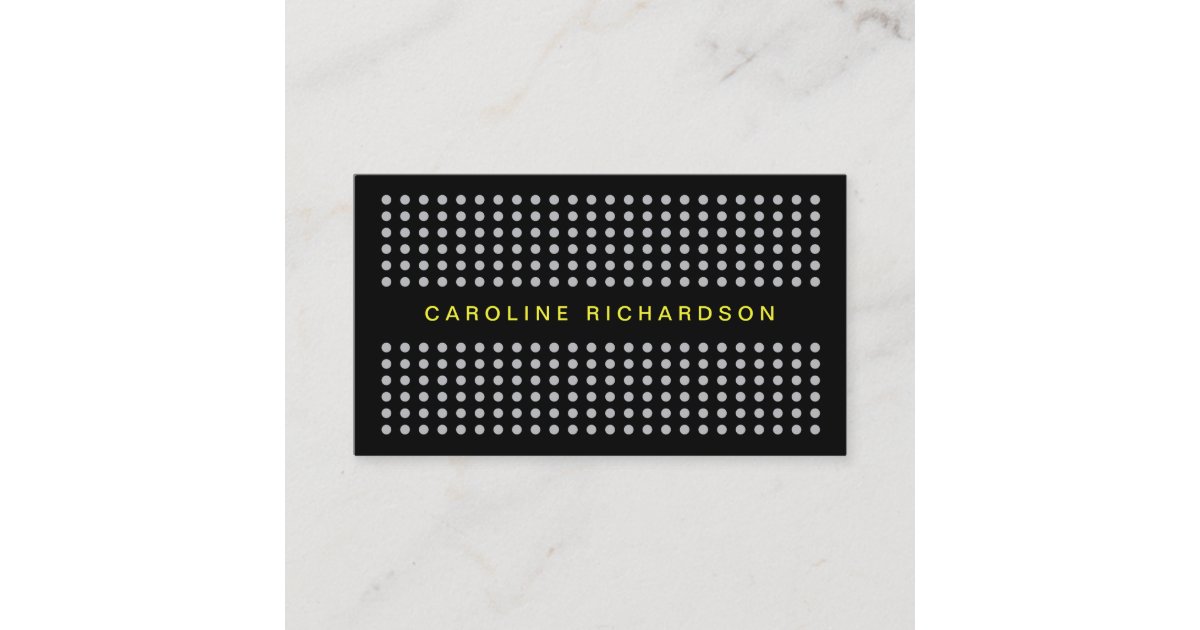MODERN DOT DESIGN in GRAY/BLACK Business Card | Zazzle