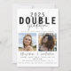 Modern Double Celebration 2 Photo Graduation Invitation | Zazzle