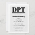 Modern DPT Doctor of Physical Therapy Graduation Invitation | Zazzle