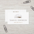 Modern Drawn Brown Building Architecture Architect Business Card | Zazzle