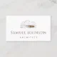 Modern Drawn Brown Building Architecture Architect Business Card | Zazzle