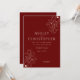 Modern Drawn Floral Crimson Red Wedding Invitation | Zazzle